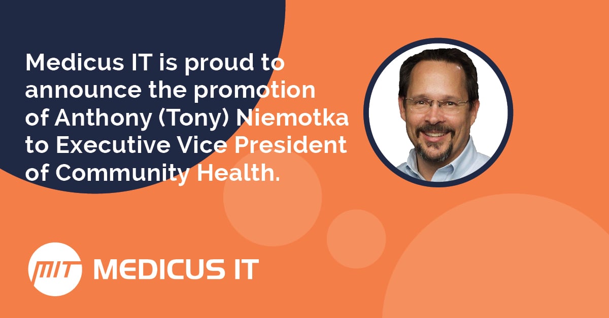 Medicus IT is proud to announce the promotion of Anthony (Tony ... Medicus IT is proud to announce the promotion of Anthony (Tony ...